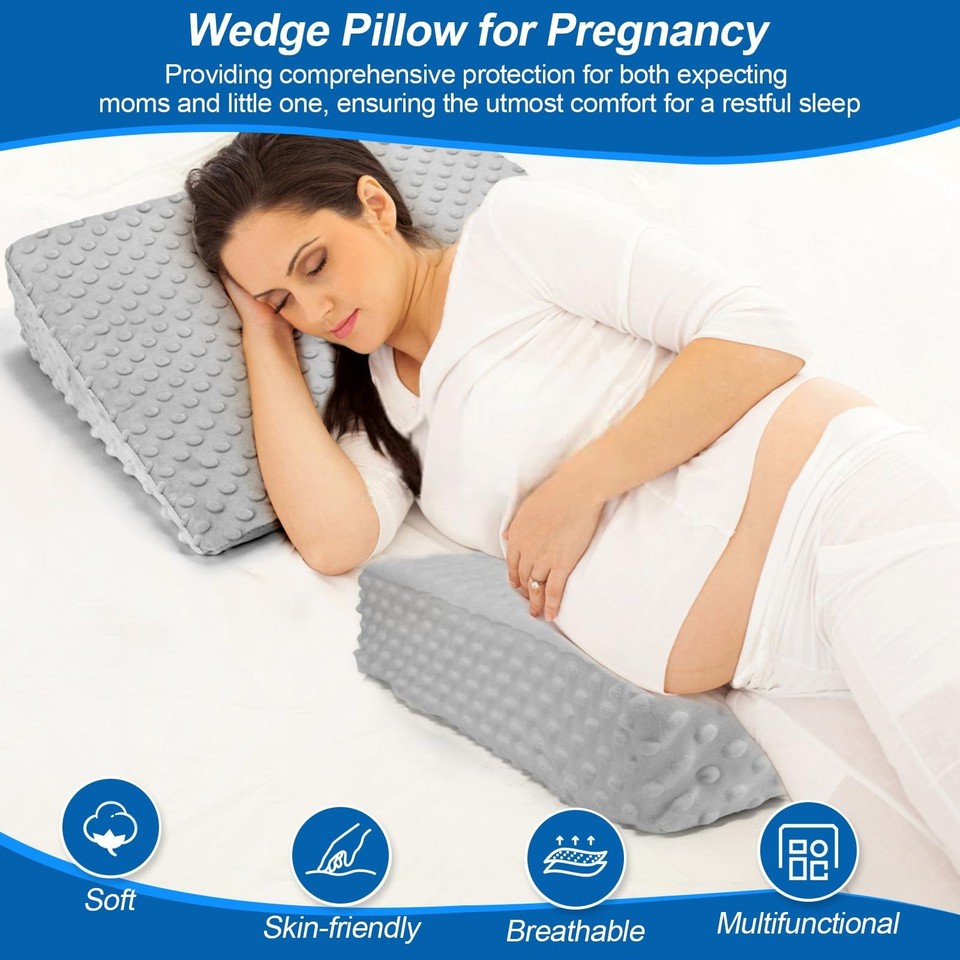 Wedge Pillow for Pregnancy, Memory Foam Slope Pillow with Removable Cover, Su... | eBay