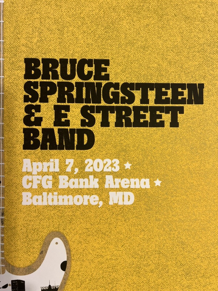 BRUCE SPRINGSTEEN VERY RARE CONCERT POSTER BALTIMORE MD 2023 #447/450 ...