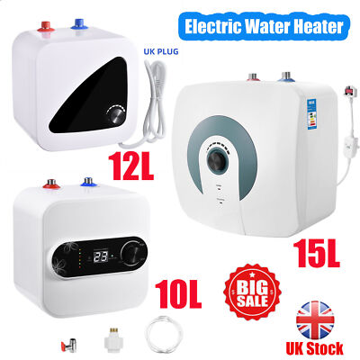 10/12/15L Electric Instant Hot Water Heater Under Sink Small Water Tank ...