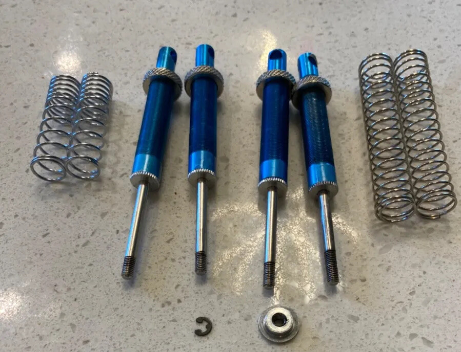 Vintage Rc Tamiya Brat MRC Hornet Frog Shocks Complete Set Blue ...