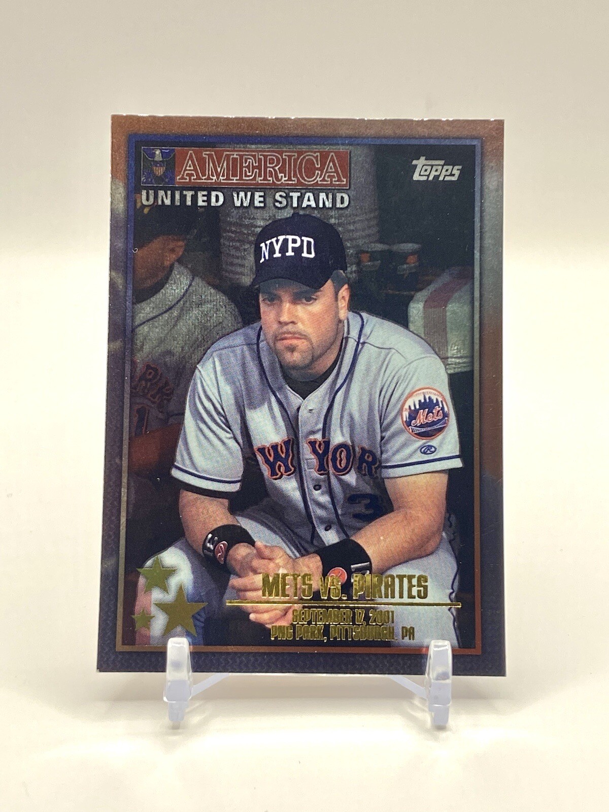 2001 Topps America United We Stand Mike Piazza #358 Mets Vs. Pirates | eBay