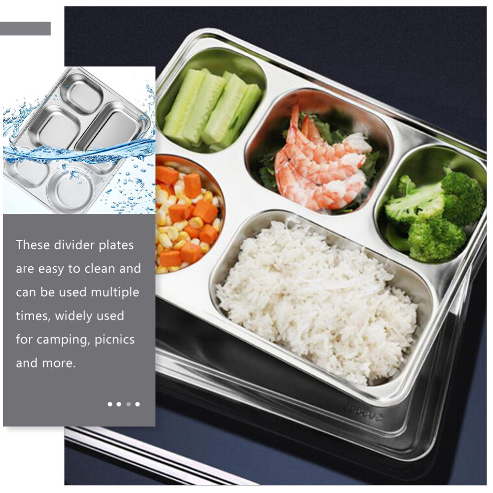 6 Pcs Lunch Trays for Adults Divided Plates Food Separator Dinner ...