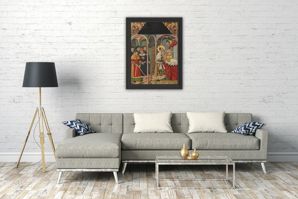 Kunstdruck Domingo Ram - Tafel mit dem Engel, der Zacharias erscheint ...