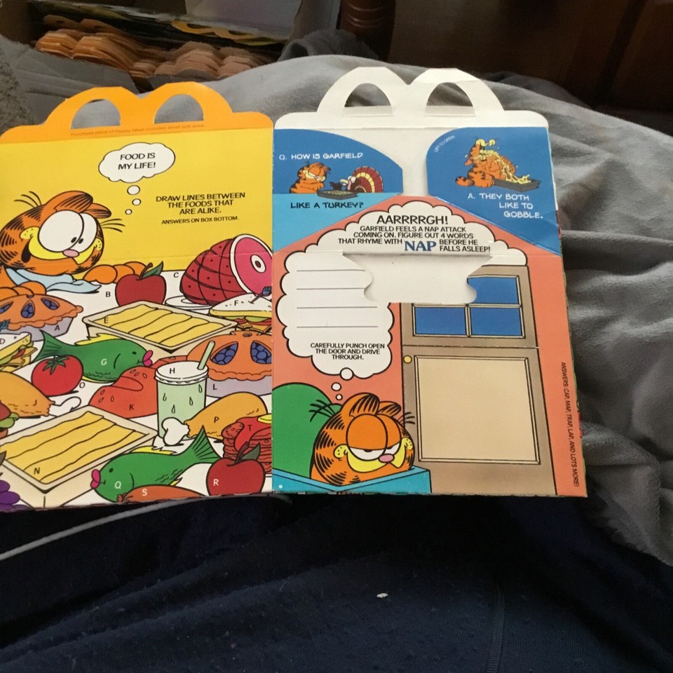 1989 McDonald's GARFIELD Happy Meal Box - Mischief | eBay