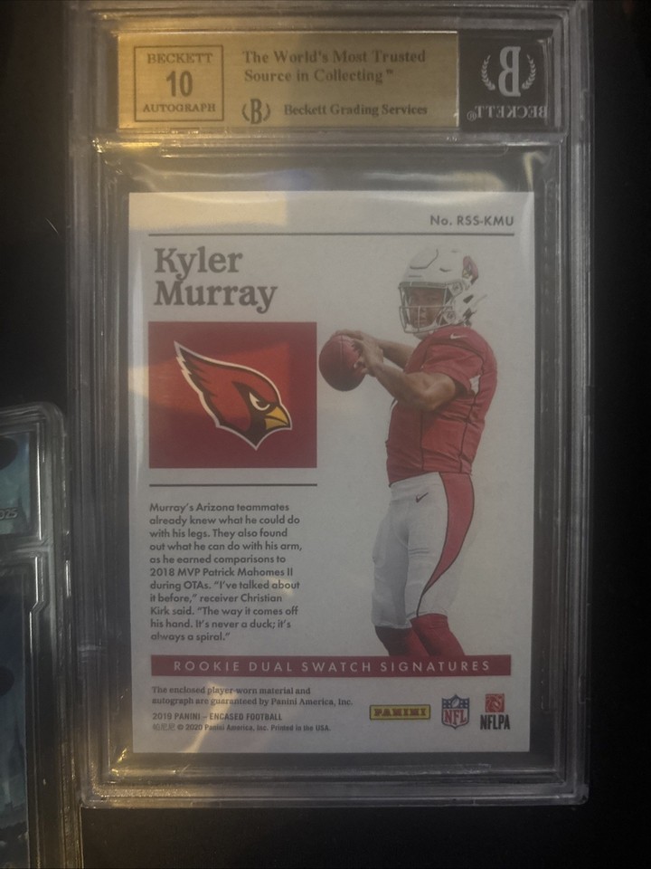 2019 Kyler Murray Panini Encased 2 Clr Jersey Auto Autograph Rookie BGS ...