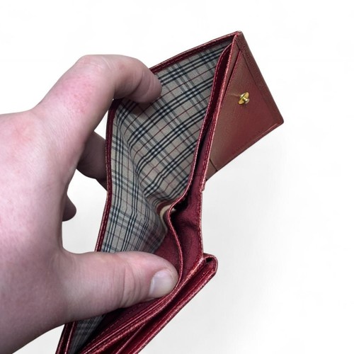 Burberry Cherry Red Leather Wallet | eBay UK