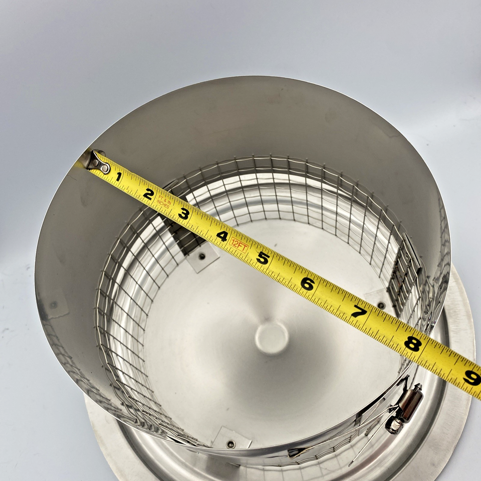 Chimney Cap with Screen 8 Inch Round bottom 12 Inch Tapered Top | eBay