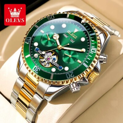 Automatic Mechanical Waterproof OLEVS Luxury Watch Date Men's Men Strap ...