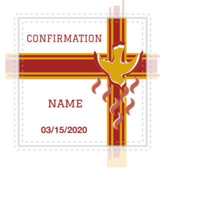 CONFIRMATION CONFIRMACION NAME'S PERSONALIZED STICKER DIFFERENT SIZES ...