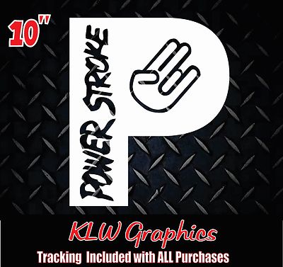 Powerstroke Shock P Decal Sticker Turbo Diesel Truck 7.3L 6.7L 6.0 Crew ...