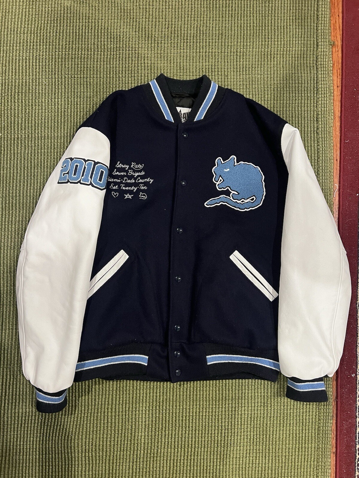 Stray Rats 10th Anniversary Wool Varsity Jacket - Gem