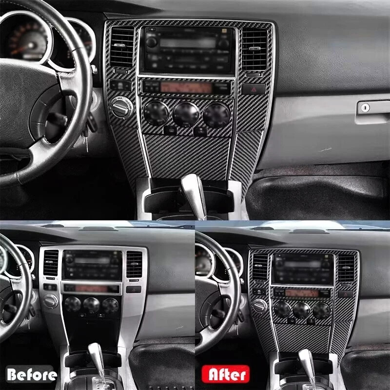 Real Carbon Fiber Car Central Control Panel Cover Trim For 03-09 Toyota ...
