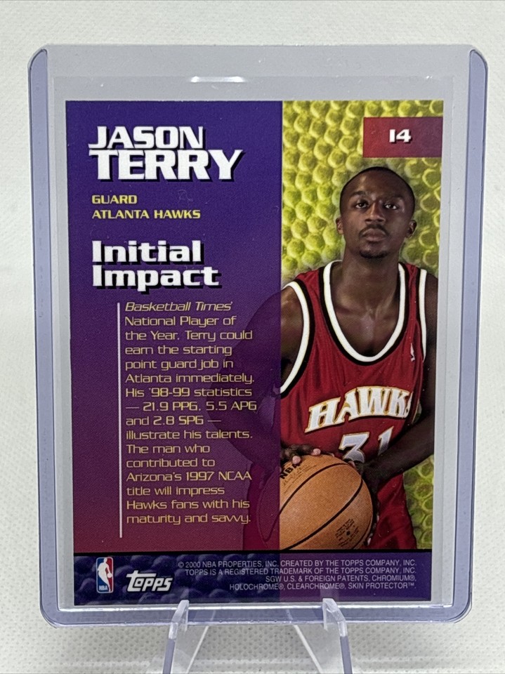 1999-00 Topps Impact Jason Terry Initial Rookie Foil Insert Atlanta ...