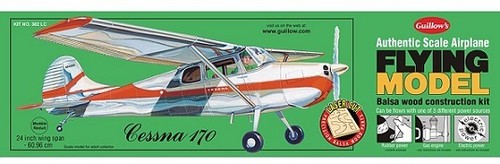 Guillows balsa wood airplane model CESSNA 170 # 302 LC Laser Cut ...