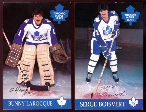1982 TORONTO MAPLE LEAFS 5 Diff TEAM ISSUE POST CARD LOT Larocque dan ...