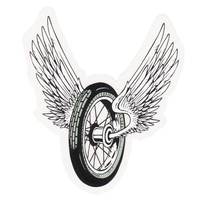 Lowbrow Customs Winged Wheel Sticker | eBay