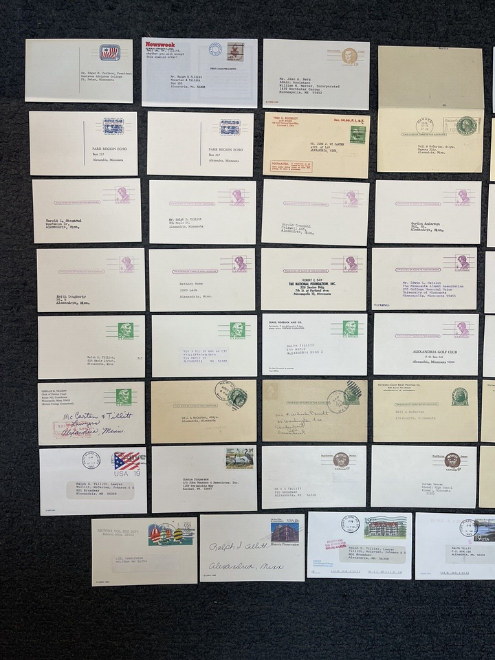54-Used US Postal Cards. Duplicates. Great Variety. | eBay