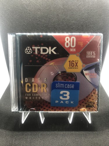 TDK Data CD-R 3 Pack 80 Min 700MB New In Pack | eBay