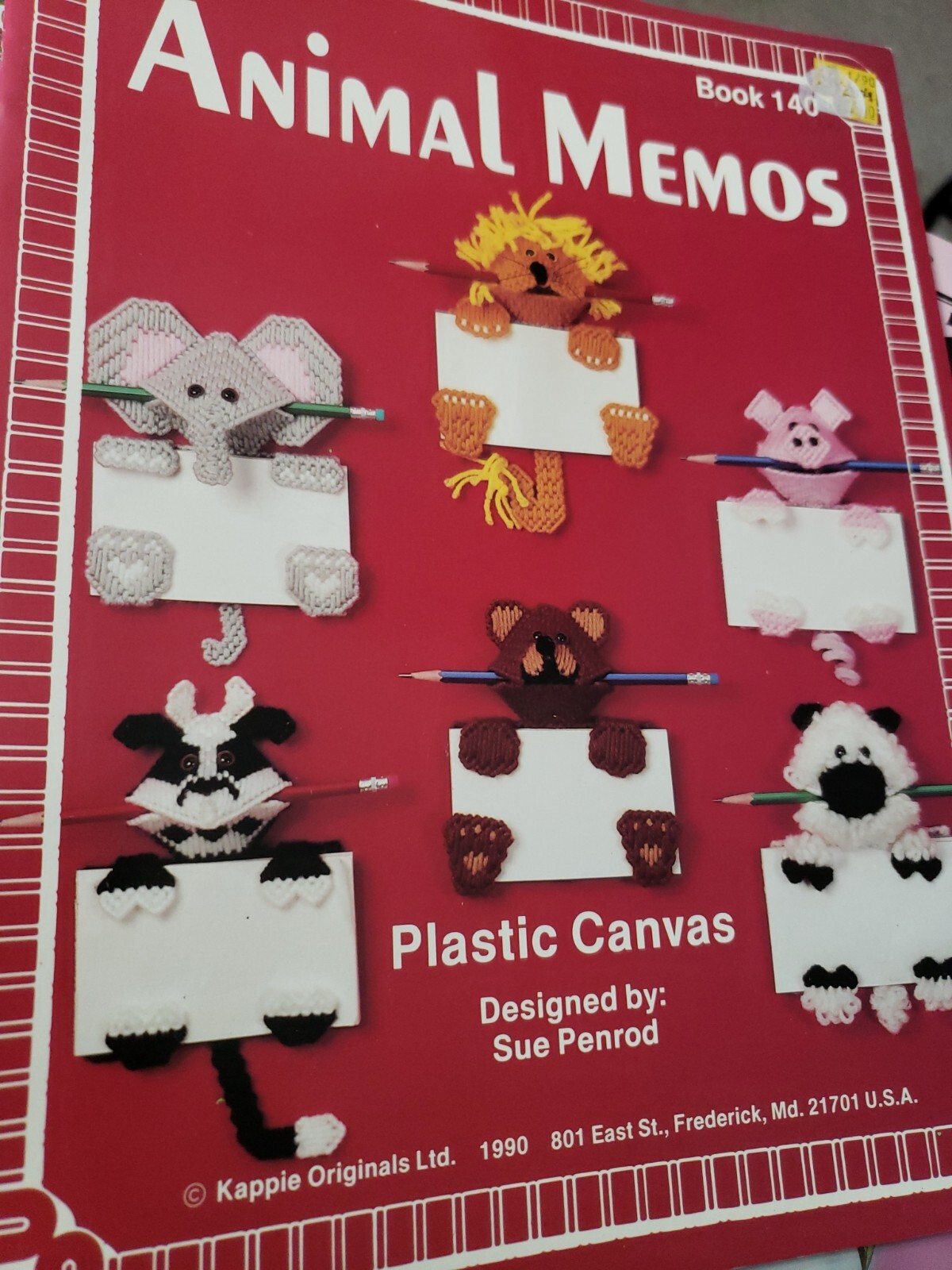 Kappie Plastic Canvas Book 140 Animal Memos | eBay