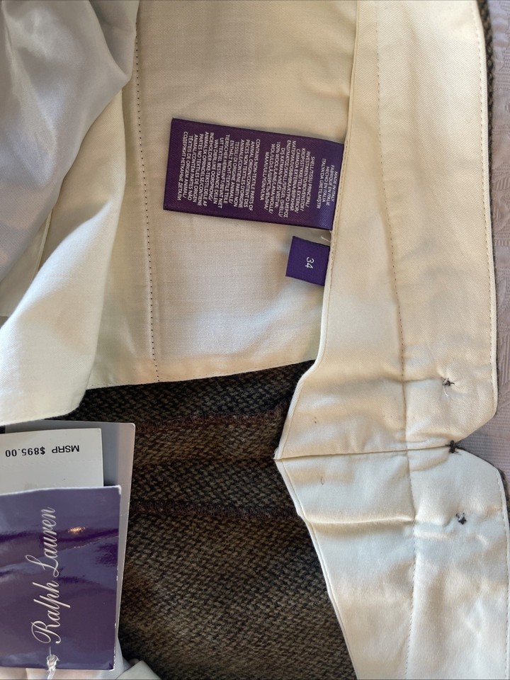 Ralph Lauren Purple Label Men’s Collectors Special Edition,Tweed Breeks ...