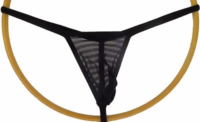 Men's Micro G String Thong Back Choice SHEER PIN STRIPE made USA 1 day ...