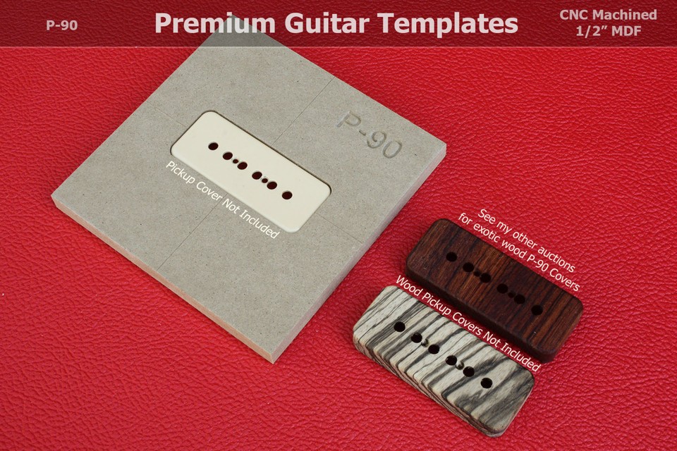 Humbucker and P-90 Pickup Router Template Combo Pack PAF CNC 1/2" MDF 0 ...