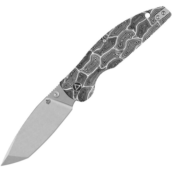 QSP Knife Turtle Punk Folding Knife 3.5" 14C28N Sandvik Steel Blade G10 ...
