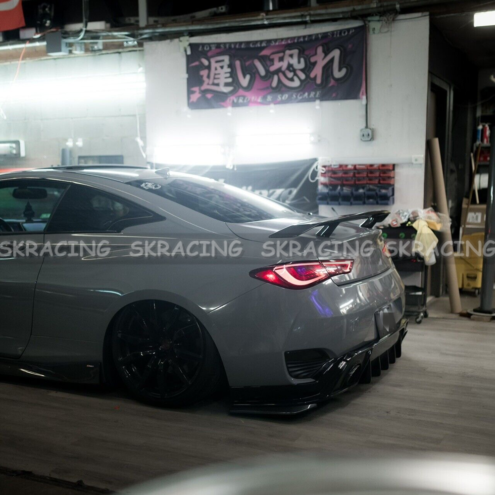 FOR 2017-22 INFINITI Q60 HIGH KICK DUCKBILL CARBON FIBER REAR TRUNK ...