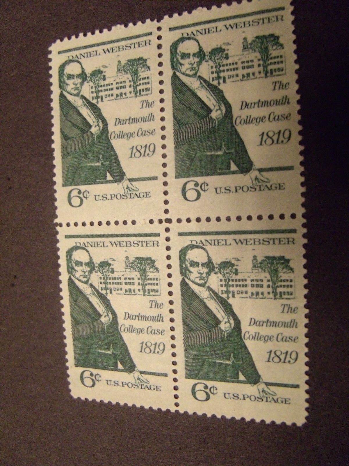 US Postage Stamps 1969 Dartmouth College & Daniel Webster Scott 1380 4 ...