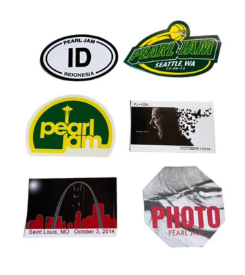 MINT Lot of 6 Pearl Jam Stickers | eBay