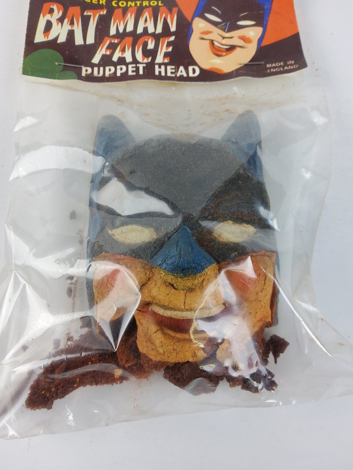 Vintage 1966 Batman Face Finger Puppet Head NPP DC w/Package Damage ...
