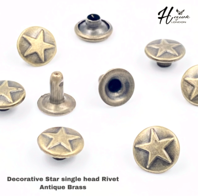 DECORATIVE SINGLE CAP RIVETS LEATHER CRAFT STUD REPAIR RAPID 8MM X 8MM ...