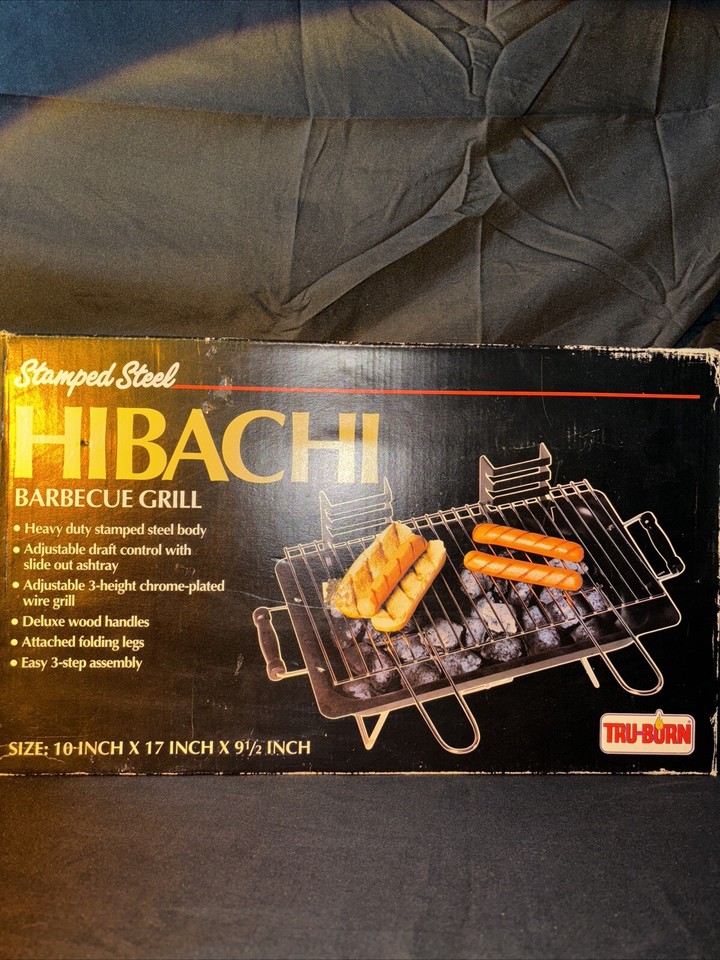 Try-Burn Stamped Steel Hibachi Barbecue Grill | eBay
