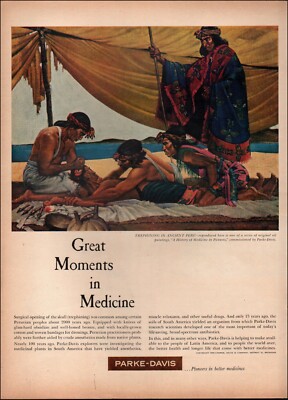 1959 Vintage ad PARKE-DAVIS Great Moments in Medicine Art Peru 01/07/24 ...