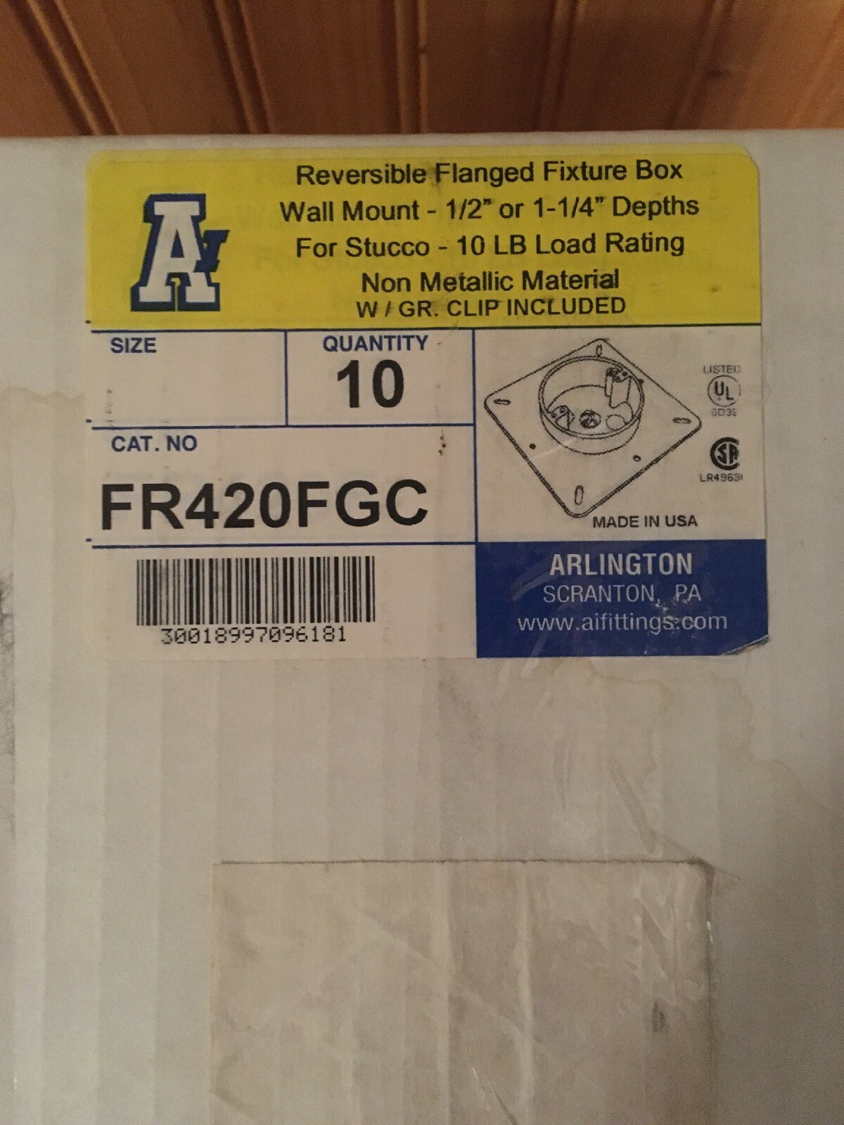 New ~ 1 PC ~ Non-Metallic Flanged Fixture Box Wall Mount, FR420FGC | eBay