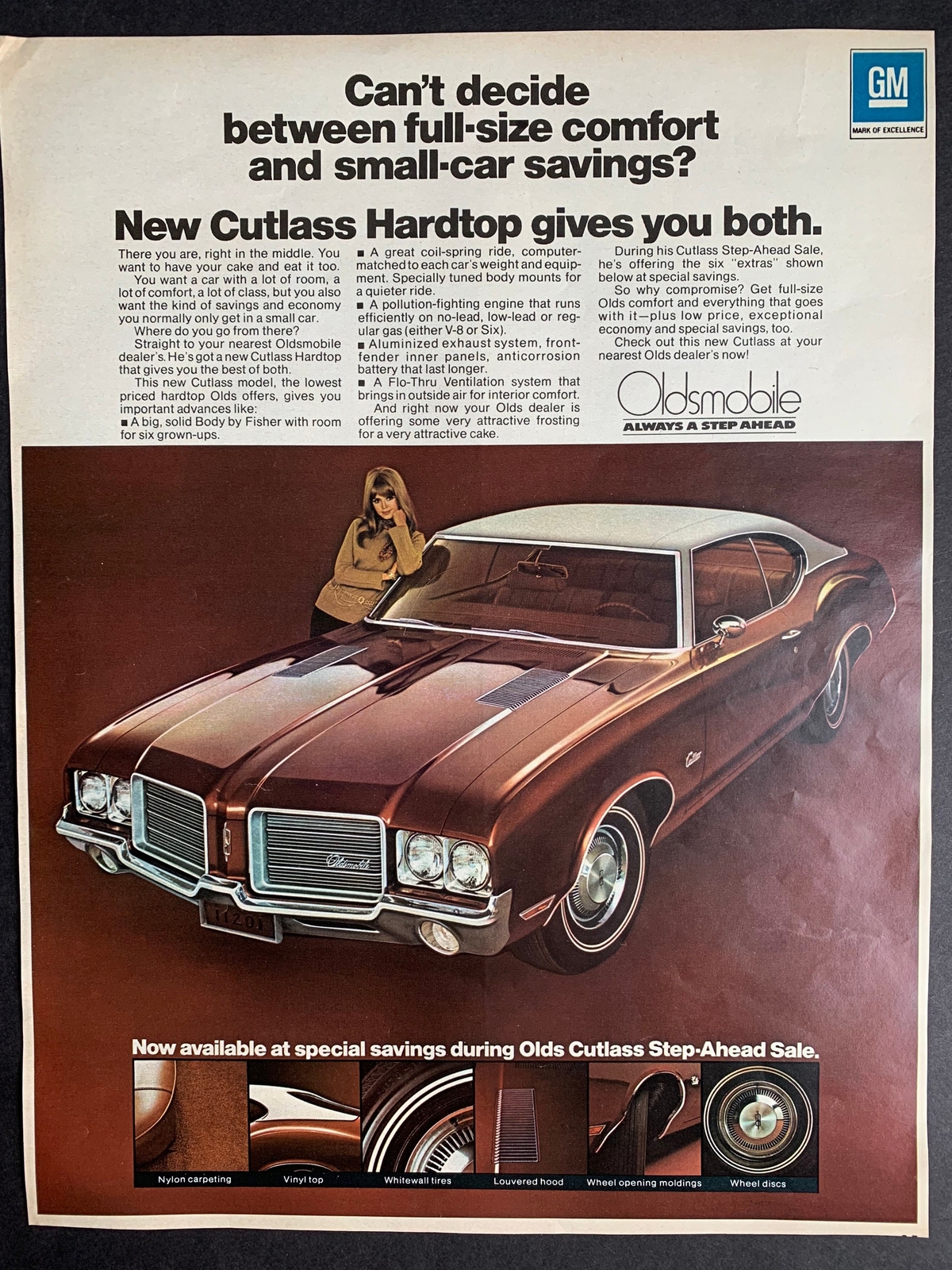 Vintage 1960s Oldsmobile Cutlass Hardtop Auto Print Ad | eBay