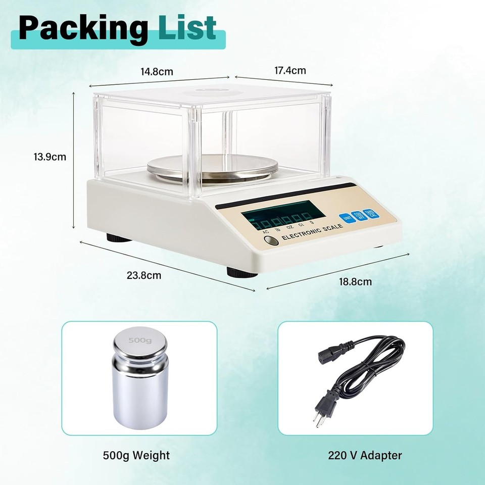 Lab Scale 3000g x 0.01g High Precision Electronic Analytical Balance ...