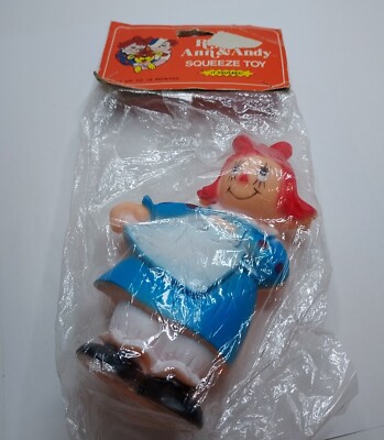 RAGGEDY ANN & ANDY CARTOON 1981 SQUEEZE TOY FIGURE SUPER CUTE New ...