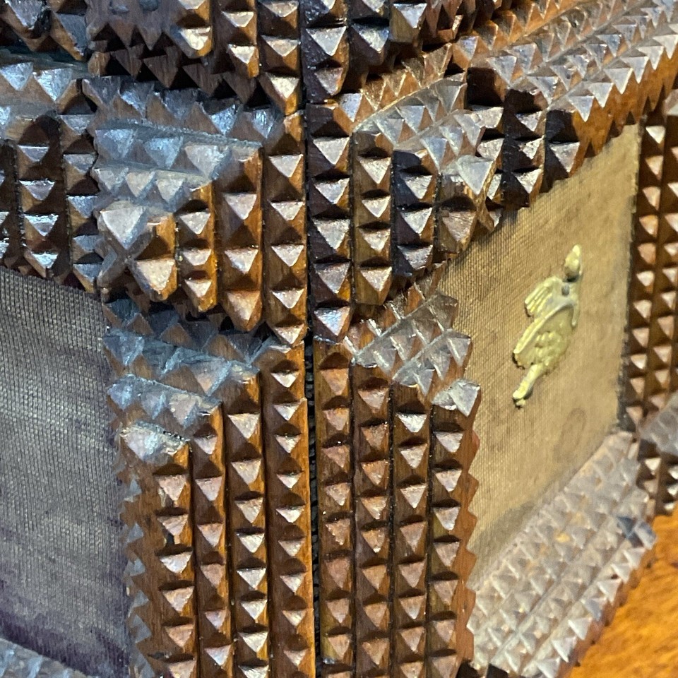 Antique Ornate 1880s Victorian Tramp Art Sewing Box Document Chip ...