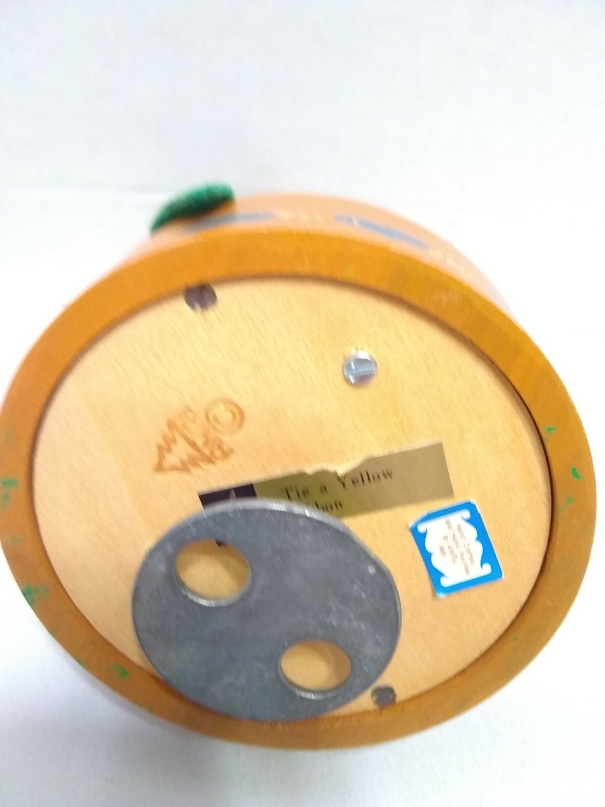 Vintage ANRI Handcrafted/painted Rotating MUSIC BOX."TIE A YELLOW ...