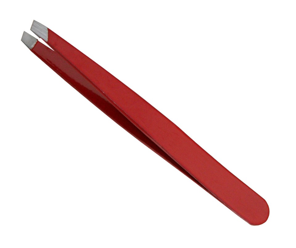 Red Slant Tip Tweezers Personal Care Skin Hair Removing Beauty Tools 10 ...