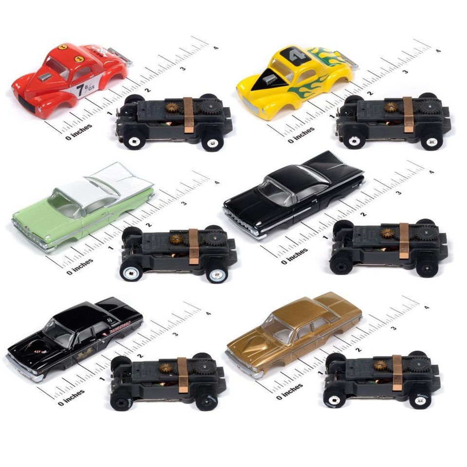 SC408 Auto World HO Scale slot Cars 2024 Rel 2 Cars N Coffee 6 Car Set ...