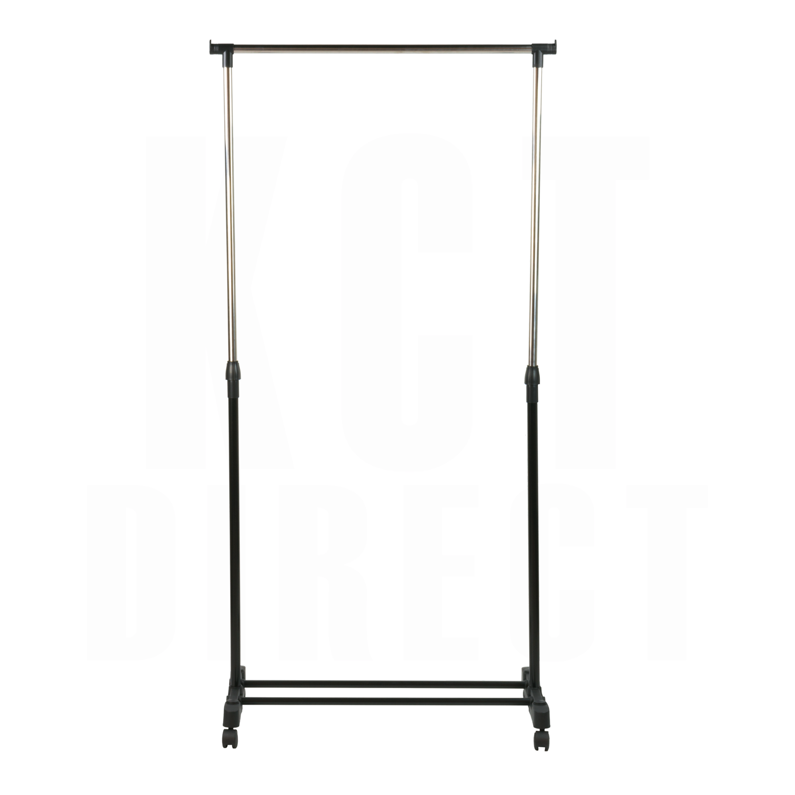 ADJUSTABLE CLOTHES RAIL PORTABLE GARMENT RACK HANGING DISPLAY STAND ON ...