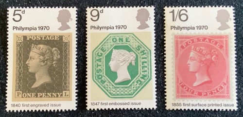 GB 1970 PHILYMPIA 70 STAMP EXHIBITION SET OF THREE STAMPS MNH | eBay
