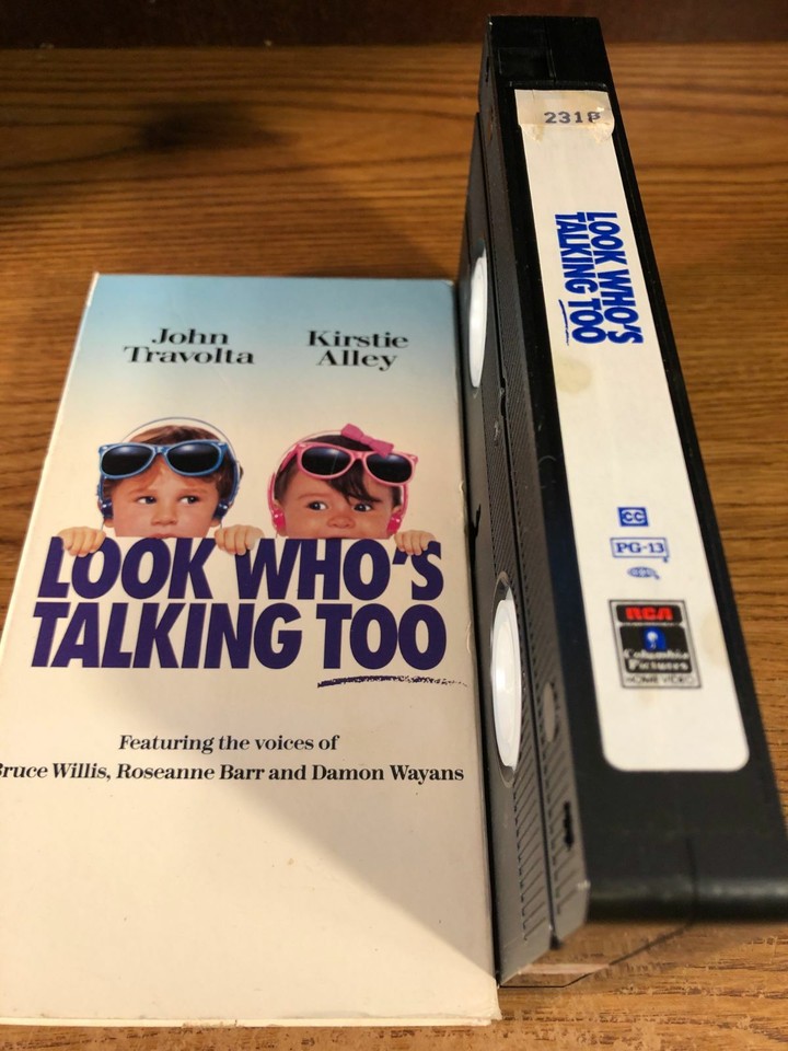 Look Who's Talking Too VHS VCR Video Movie John Travolta, Kirstie Alley ...