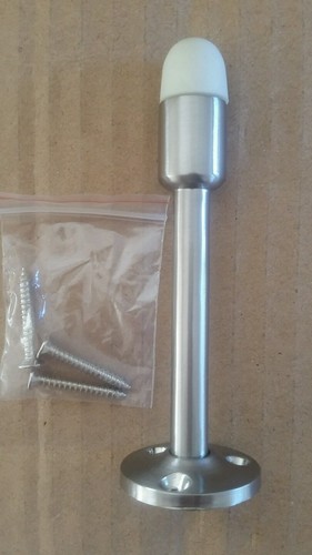 1x Brushed Nickel Door Stop 100mm long | eBay