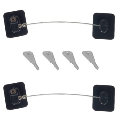 2 Pack Fridge Lock Freezer Lock with 4 Key for Child Safety ...