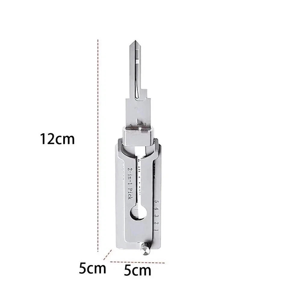 Key Decoder 2 In 1 Portable Lock Picking Set Hook And Pickup Tool Kit ...