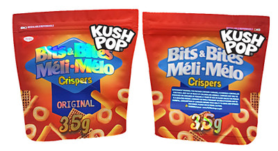 3.5g Shaped Mylar Bag - Kush Pop Bits & Bites Meli Melo Crispers (50 ...