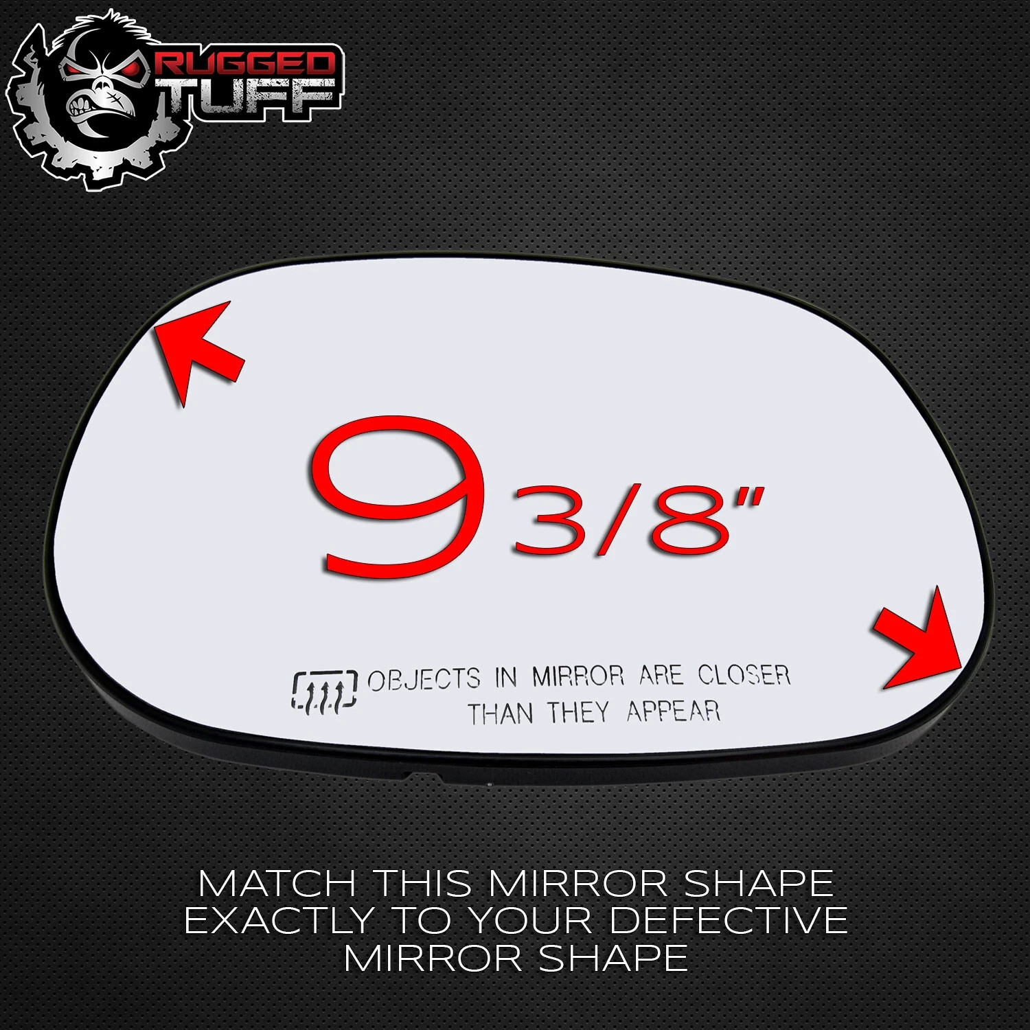 Passenger's Side Mirror and Backing Plate Fits Dodge Ram Van, Durango ...